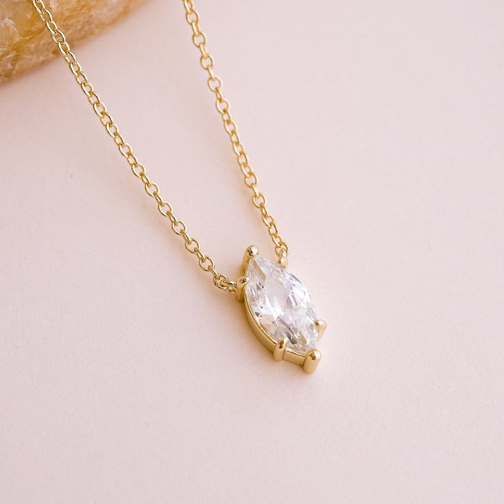 Bianca Brilliant Marquise Necklace – Wander + Lust Jewelry