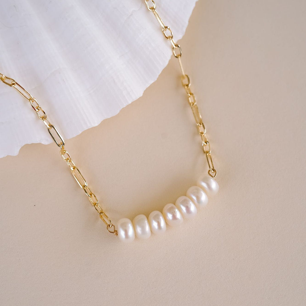 Lacey Pearl Bar Necklace – Wander + Lust Jewelry